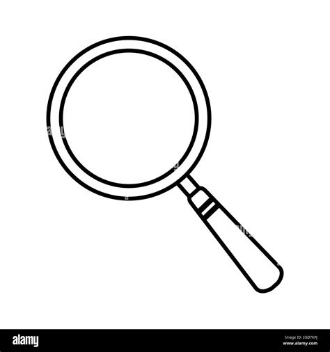 Icon Vector Of Magnifier Line Style Simple Illustration Editable