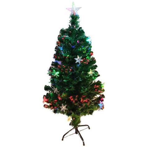 Árvore de Natal 120cm Fibra Óptica Leds Coloridas Bivolt 140 Galhos