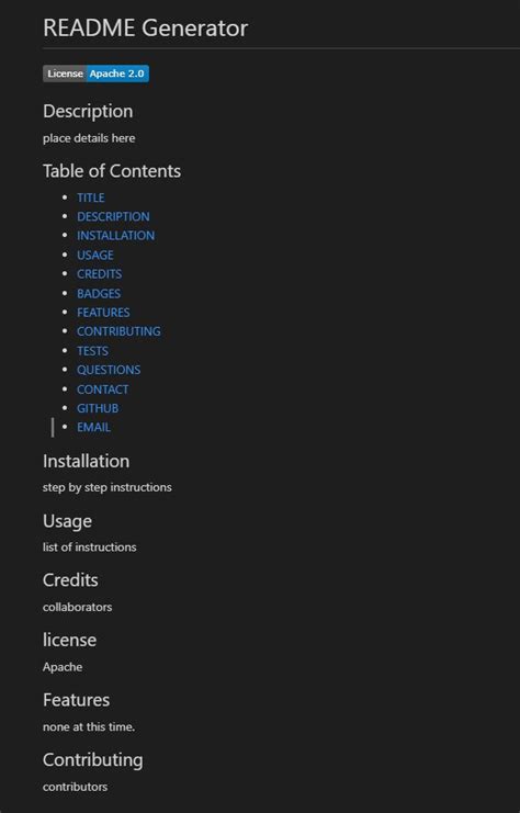 Github Reidrym Professional Readme Generator