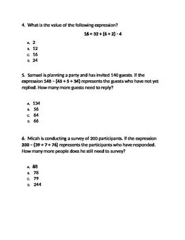 F Simplifying Numerical Expressions By Math By The TEKS TpT