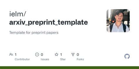 Github Ielmarxivpreprinttemplate Template For Preprint Papers