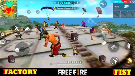 GARENA FREE FIRE FACTORY ONLY FIST FF FIST FIGHT ON FACTORY ROOF