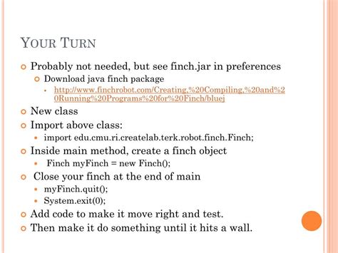 Ppt The Finch Robot And The While Loop Powerpoint Presentation Free