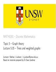 Lecture Trees And Weighted Graphs Pdf Math Discrete Mathematics Topic Graph