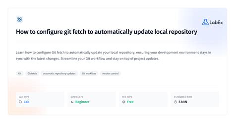 How To Configure Git Fetch To Automatically Update Local Repository Labex