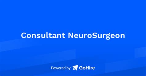 Consultant Neurosurgeon At Talentspoc Jobs At Talentspoc