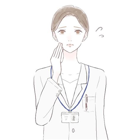 도움이 필요한 여성 의사 흰색 배경에 프리미엄 벡터