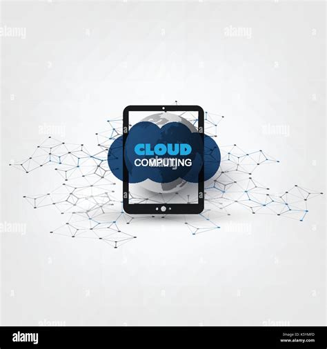 Cloud Computing Design Digital Network Connections Technology Background Internet It Or