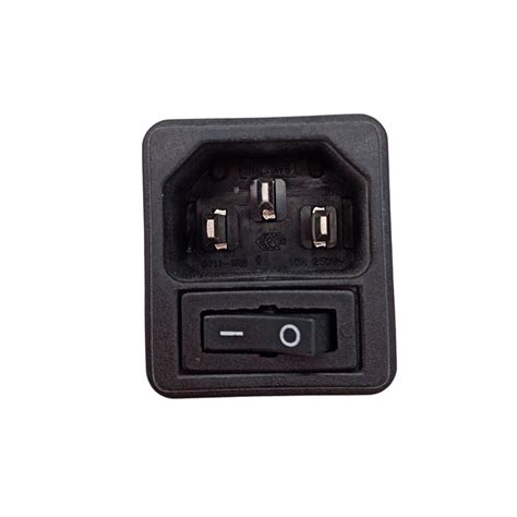 Series Power Rocker Switch IEC Pin C Inlet Power Sockets Switch Connector Plug A