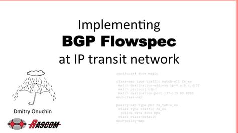 Implementing Bgp Flowspec At Ip Transit Network Pdf