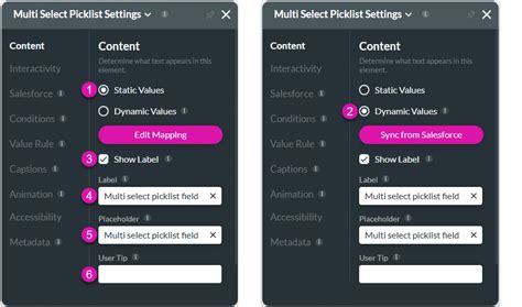 Multi Select Picklist Settings Titan Web
