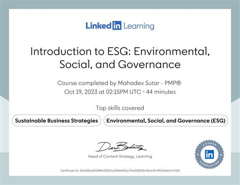 Mahadev Sutar Pmp® On Linkedin Certificate Of Completion