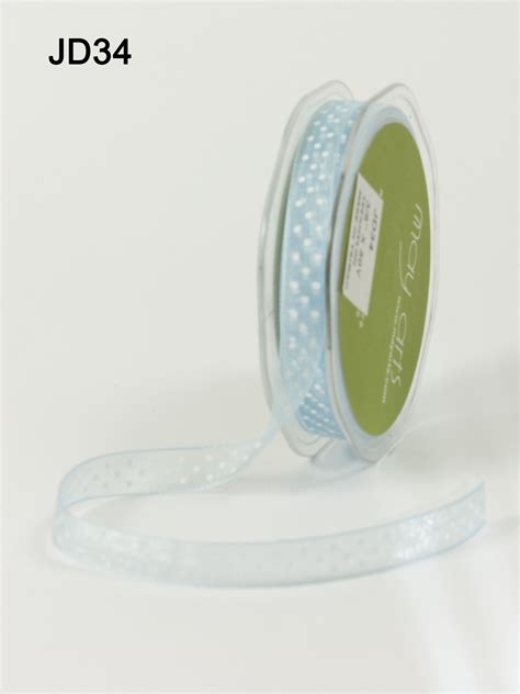 Polka Dot Printed Organza Ribbon 5 8 Online Ribbon May Arts