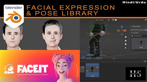 Facial Expression Shape Keys Pose Library Blender Urduhindi Youtube