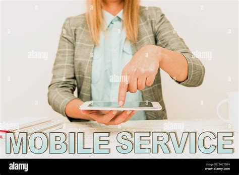 Text Showing Inspiration Mobile Service Word For Radio Communication