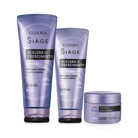 Kit Eudora Siàge Acelera o Crescimento Tratamento Beleza na Web