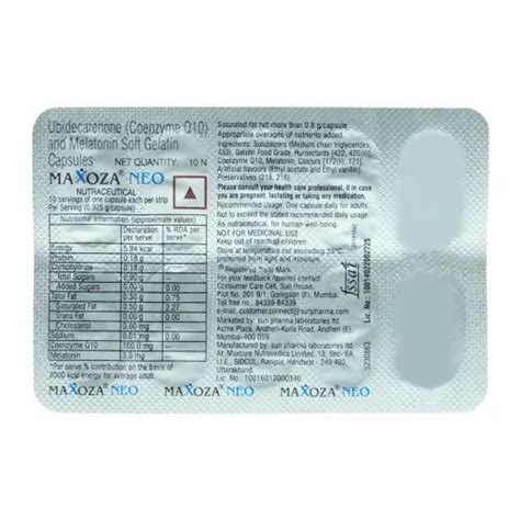 Maxoza Neo Capsule Pack Size 1 10 Tablets At Rs 900 Box In Nagpur Id 2853871268248