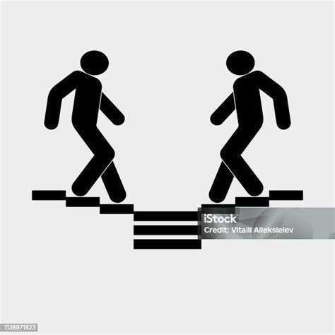 도로 아이콘 하강 계단 기호 계단에 대한 스톡 벡터 아트 및 기타 이미지 계단 벡터 사람들 Istock