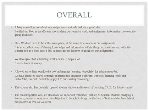 Call Er Overall Reflection