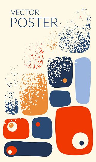 추상적인 유기 색 모양 따뜻한 색상 부드러운 선 점 질감 텍스트에 대한 복사 공간이 있는 배경 템플릿입니다 디자인 광고 포장 엽서 포스터 벡터 기하 도형에 대한 스톡 벡터