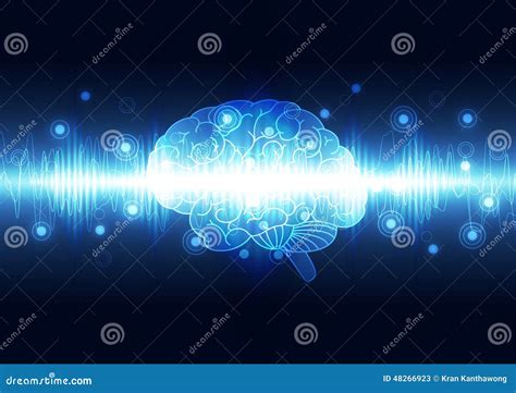 Abstract Digital Braintechnology Concept Background Vector Stock