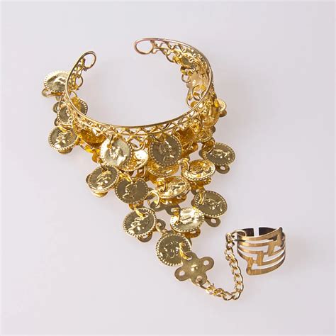Belly Dance Bracelet Accessories Jewelry Ring Bracelet Hand Ring In
