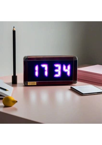 Sanec Dijital LED Duvar ve Masa Saati ve Derece Pembe Fiyatı