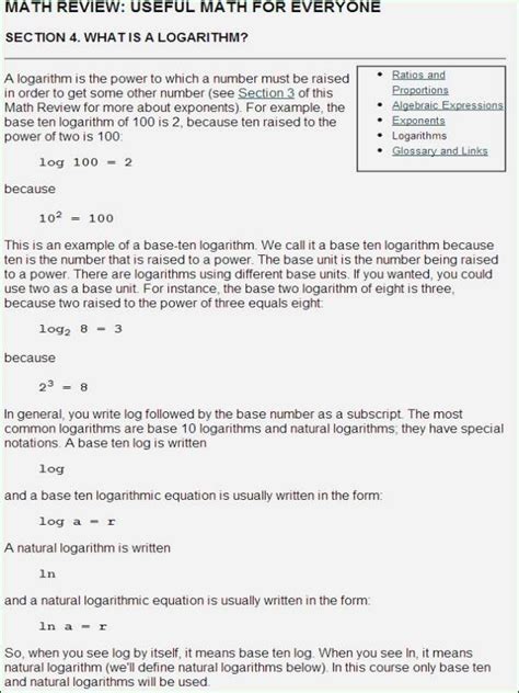 Logarithm Worksheet With Answers Elegant Logarithm Worksheet With