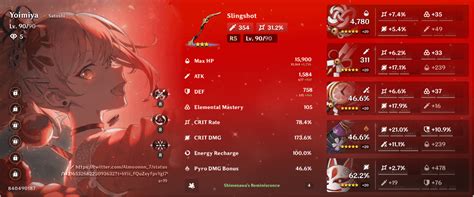 F2p Yoimiya Build 17k Atk With Pyro Resonance 22k With Benny Boost