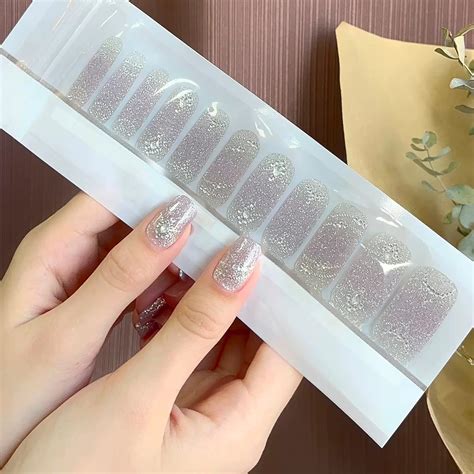 Sagebio Semi Cured Gel Nail Strips 22pcs Quick Manicure