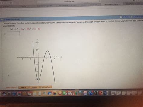 Solved Use The Rational Zero Test To List The Possible Chegg