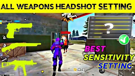 Free Fire Headshot Setting 2023😈🎯 Best Sensitivity Settings ⚙️onetap