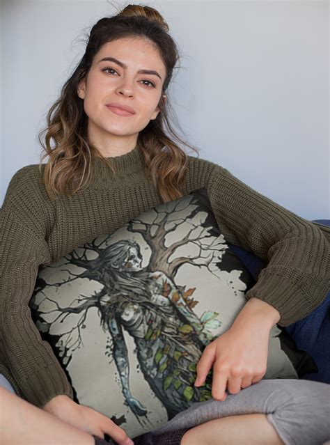 Dryad Tree Nymph Decorative Pillow Fantasy Dryad Fae Aesthetic Etsy