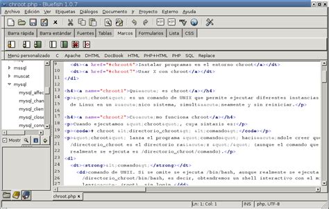 Editor HTML en Linux Estréllate y Arde ORG