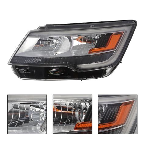 For Ford Explorer Sport 2016 2018 Chrome Led Drl Front Headlights