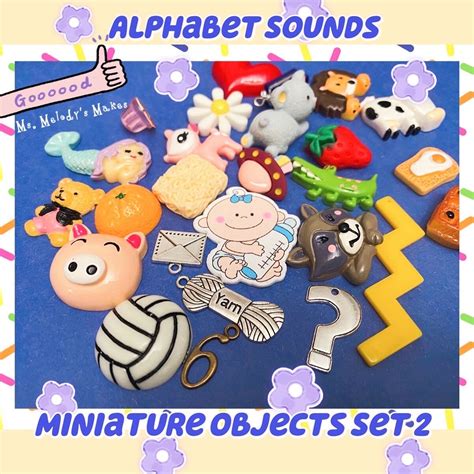 Alphabet Sound Miniature Objects 26 Letter Montessori Language Mini
