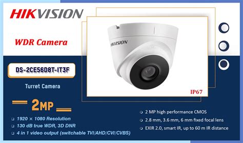 DS CE D T IT F Hikvision MP WDR Turret Camera In Sri Lanka