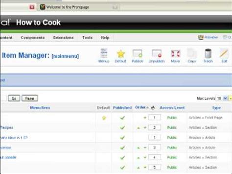 Learn How To Create Menu In Joomla Joomla Tutorial Video YouTube