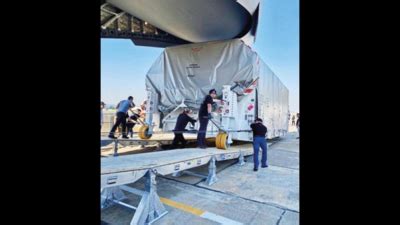 ISRO Nisar Satellite NASA Isro Sat Nisar Lands In Bengaluru On US C Aircraft Bengaluru