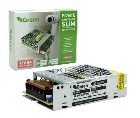 Fonte 12v X 8a Tipo Colmeia Slim Bivolt Eletro Parts