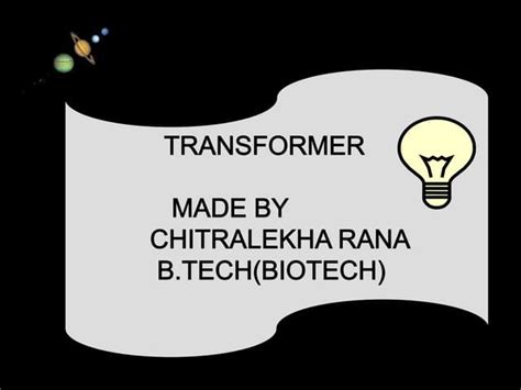 Transformer Chitralekha Ppt Computer Networking Computing