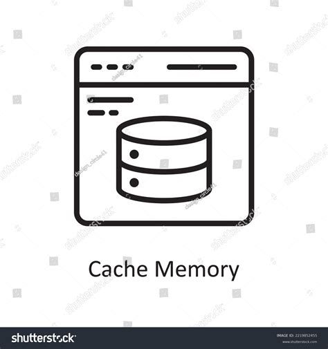 Cache Memory Vector Outline Icon Design Stock Vector Royalty Free 2219852455 Shutterstock