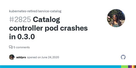 Catalog Controller Pod Crashes In 030 · Issue 2825 · Kubernetes