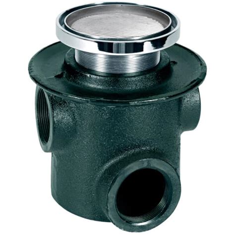 Coladera De Rejilla Cuadrada De Acero Inoxidable Con Campana Helvex