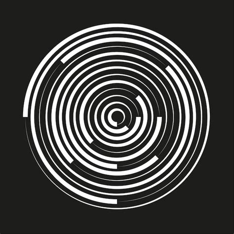 Premium Vector Concentric Circles Geometric Element Vector Illustration