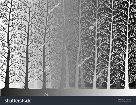 Stylized Tree Silhouettes Trees Seamless Texture Stock Vector Royalty Free 372180226