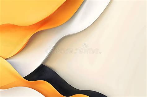 Abstract Wavy Layers In Warm Colors Creating A Modern Design Aesthetic Stock Illustration