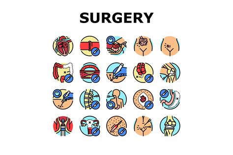 Surgery Doctor Surgeon Hospital Icons Se Graphic By Stockvectorwin