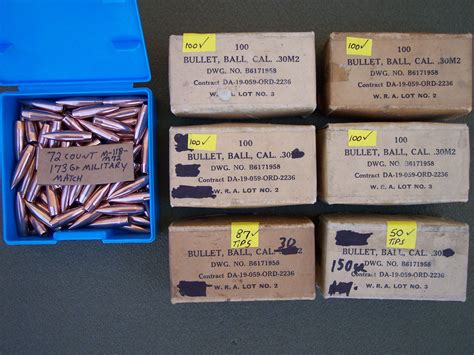 30 06 M118m72 And M2 Ball Projectiles