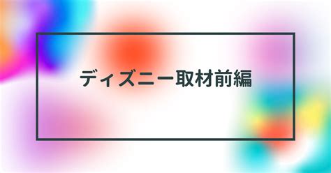 ディズニー取材前編 株式会社ステラ渋谷秋葉原ベンチャーIT会社